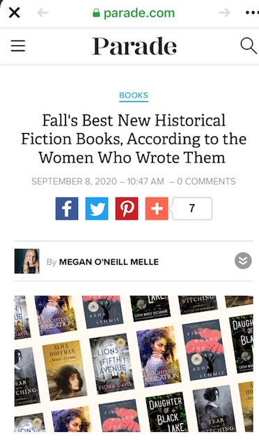 Best Historical Fiction of Fall - Parade Magazine Includes Millicent ...